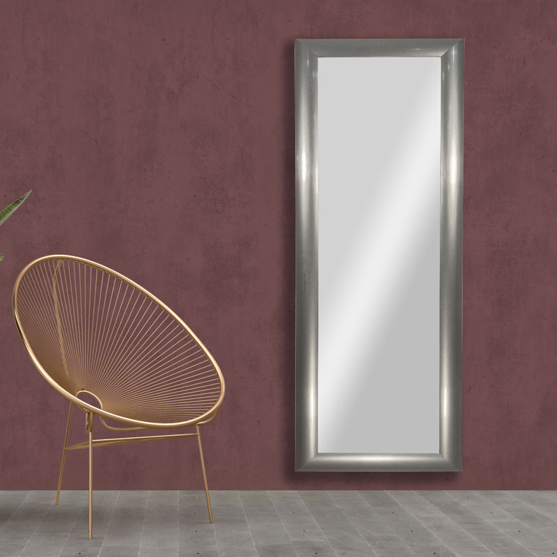Espejo cuerpo completo color plata brillante elegante y moderno - Sears