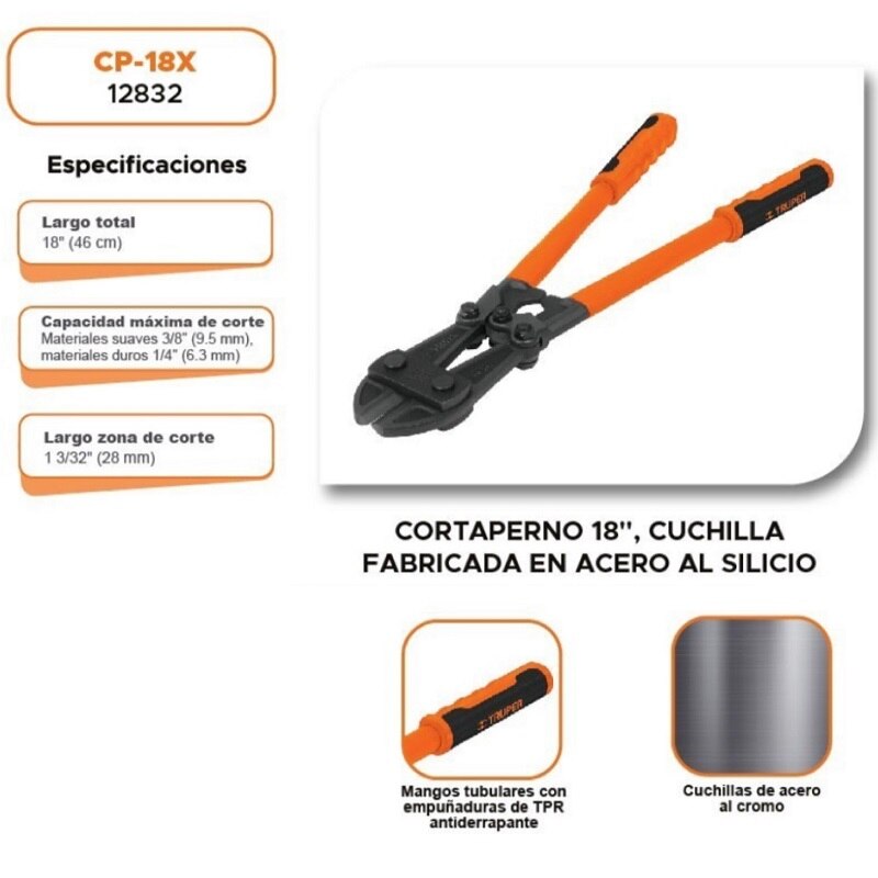 Cortador de cadenas cortapernos cizallas pinzas para cortar de 18 ...