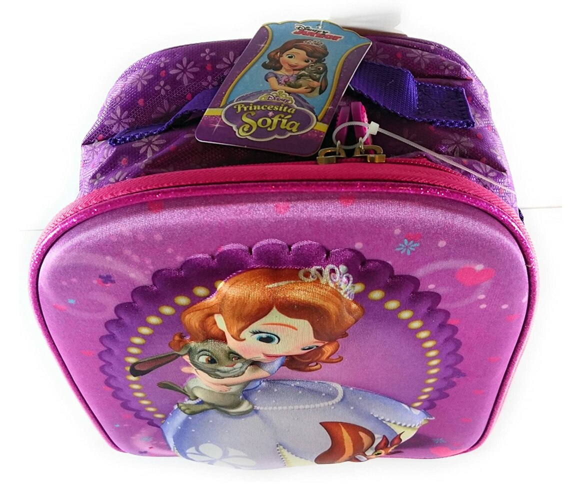 Princesa sofia lonchera ruz con botella y porta sandwich - Sears
