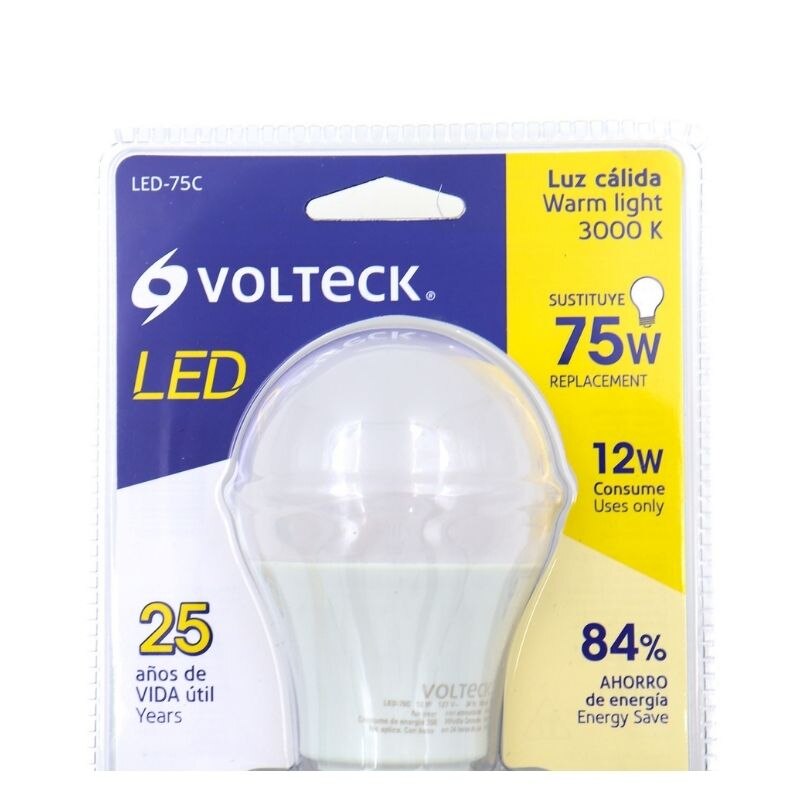 Foco led 12w luz calida volteck pack 4 pzas - Sears