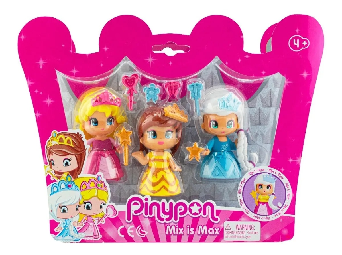 Pinypon mix is max princesas pack 3 famosa - Sears