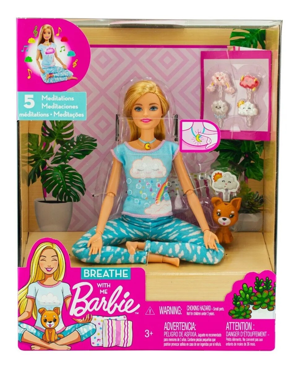 Barbie fashionista, muñeca medita conmigo 5 sonidos mattel - Sears