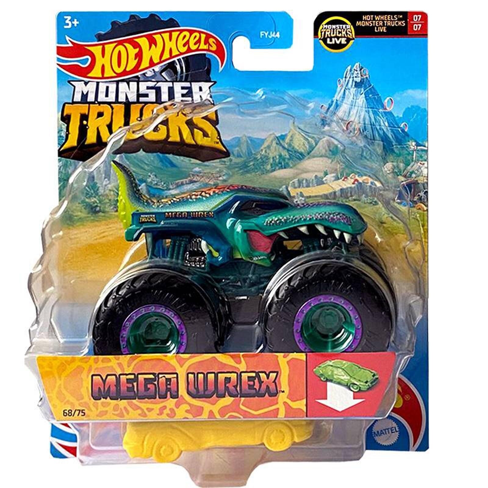 Hot wheels carro monster trucks 1:64 escala fyj44 mattel - Sears