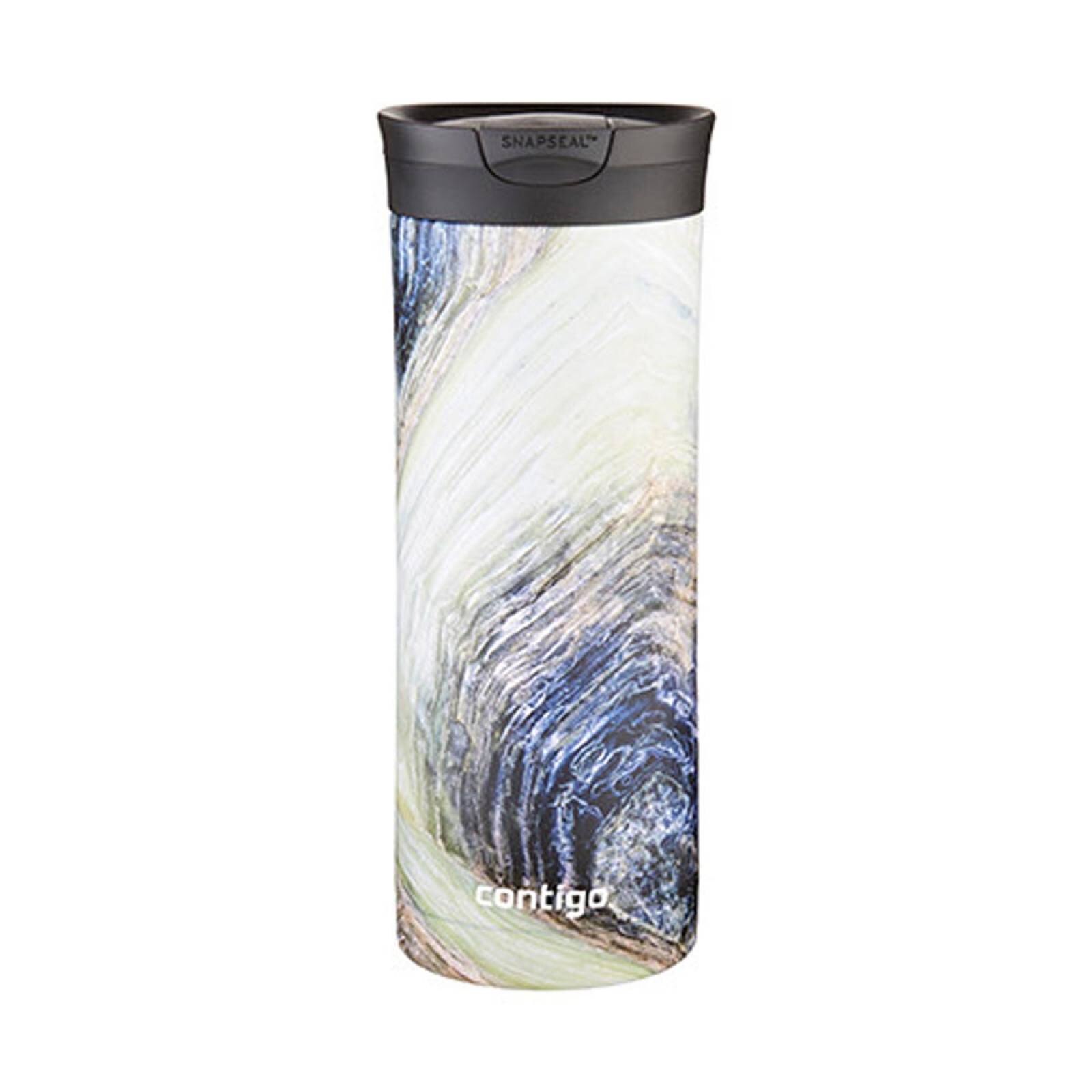 Termo 20 Oz Acero Inox Autoseal Couture Marmol Negro Contigo Azul ...
