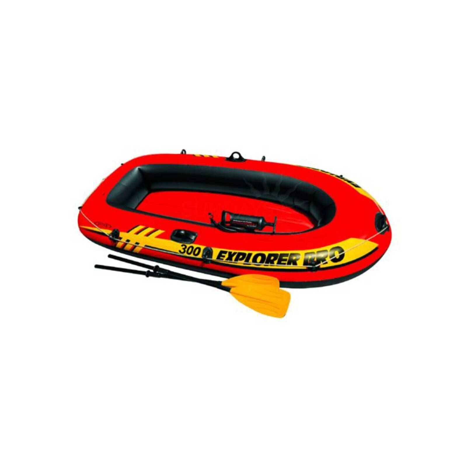 Lancha Inflable 200kg Explorer Pro 300 + Bomba + Remos Intex
