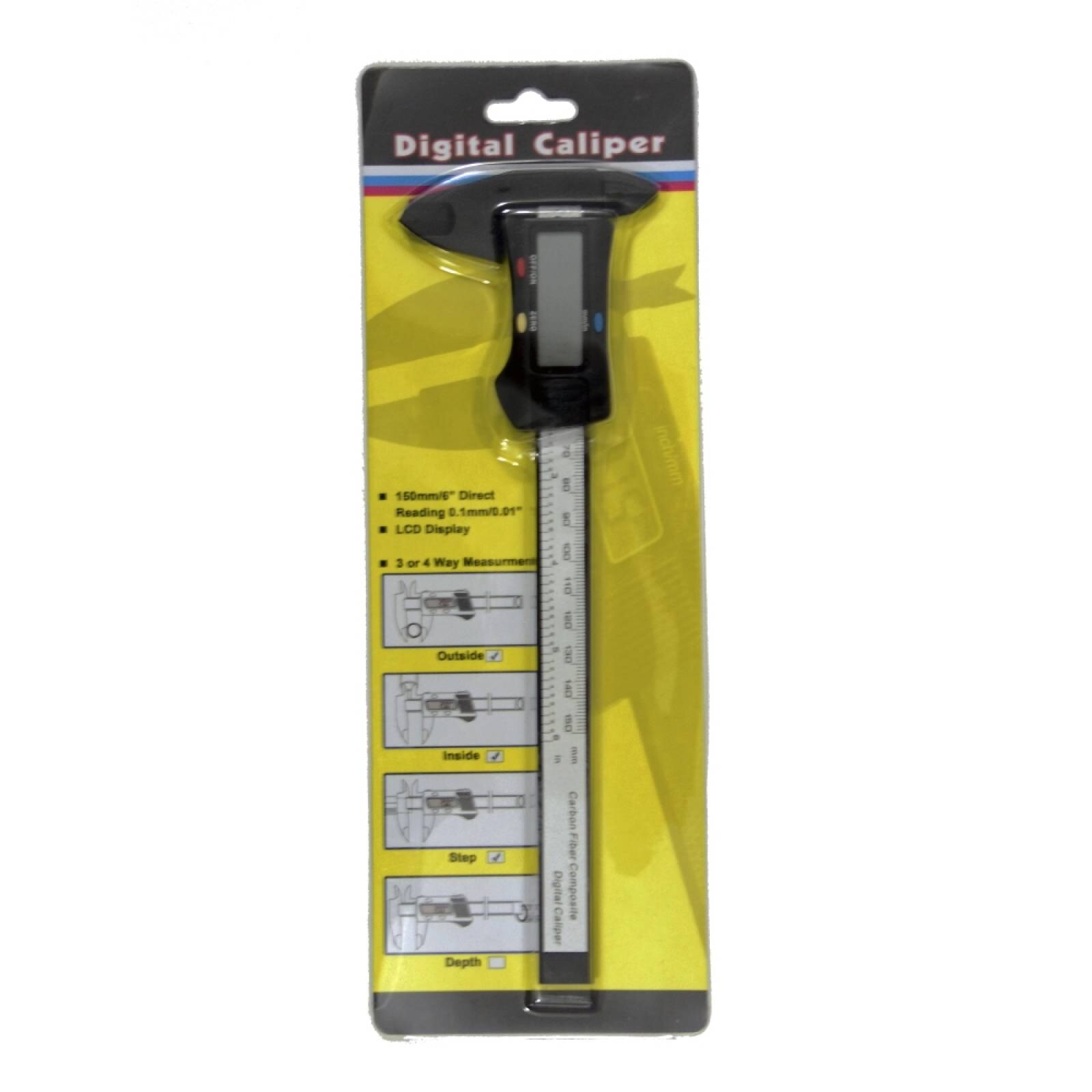 Calibrador Pie Rey 6 Carbon Digital Economico OBI