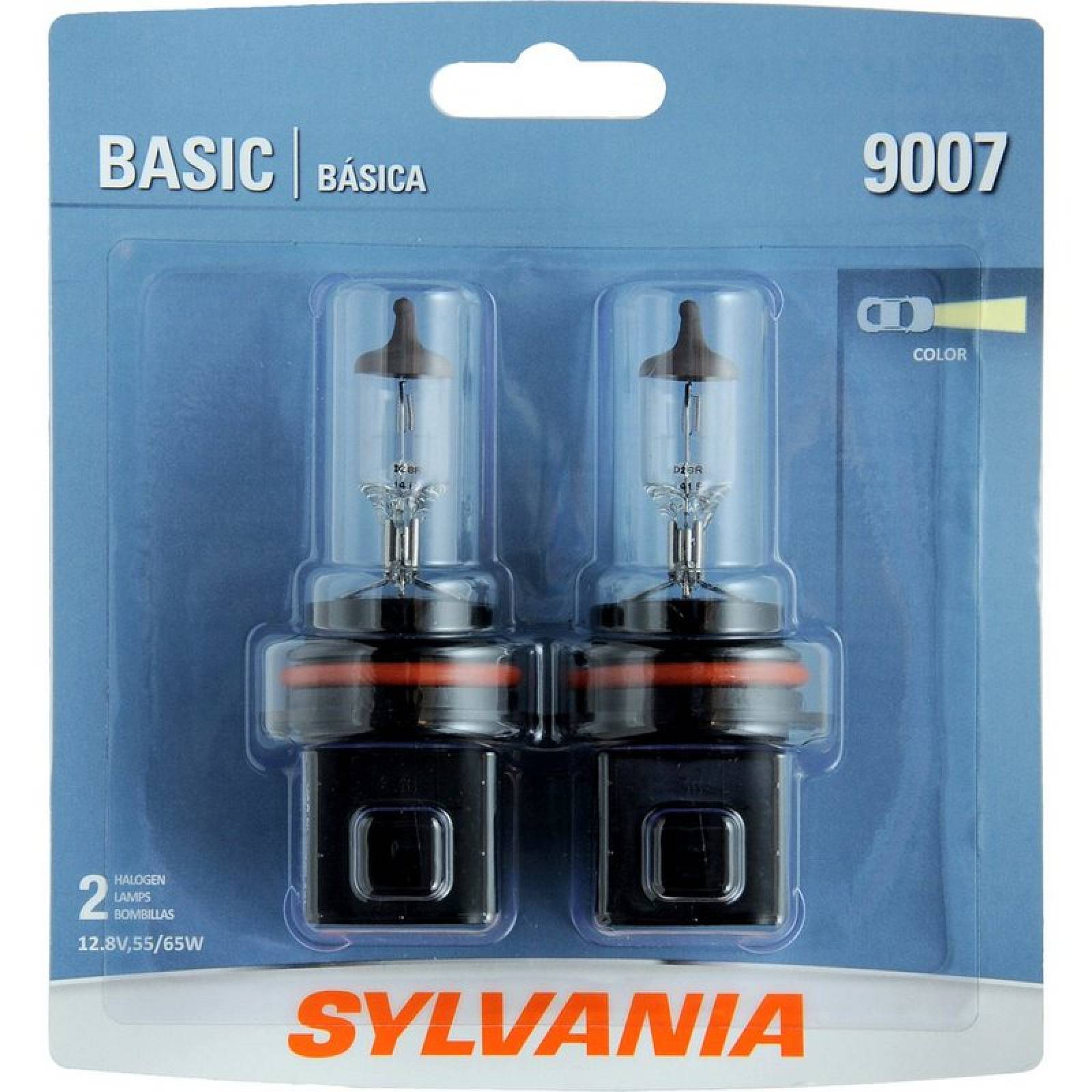 Foco Frontal Basic SYLVANIA 9007 halogeno Paquete de 2 pzas