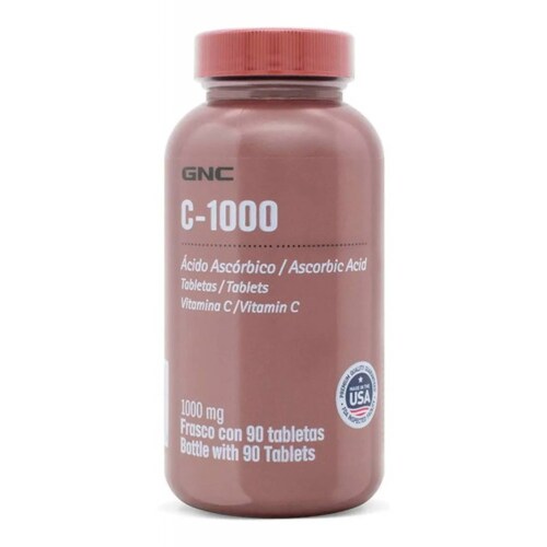 Vitamina C 1000 Mg Gnc C 1000 Sin Sabor 90 Tabletas