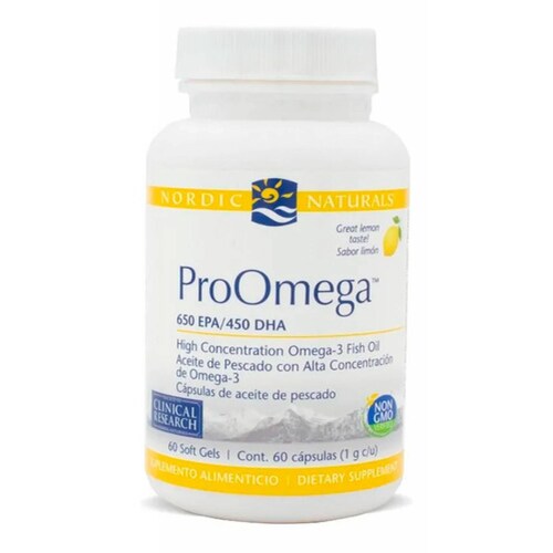 Pro Omega Aceite Pescado Omega 3 Nordic Naturals Limón 60 C