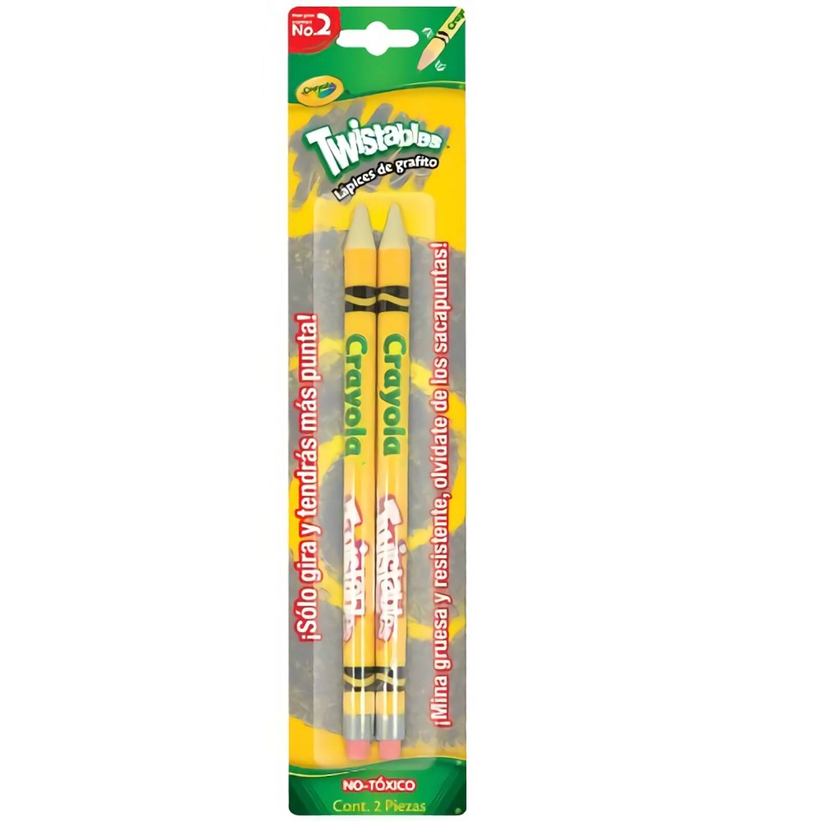 Paquete 2 Lápices Grafito Twistables Crayola