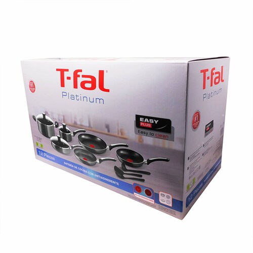 Batería de Cocina 12 Piezas New Platinum T -FAL B182SC84