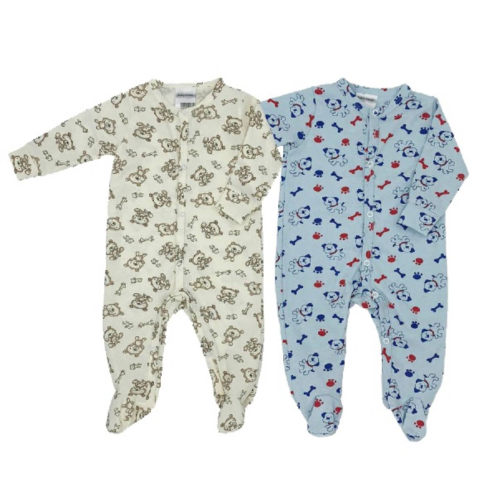 Paquete 2 Mamelucos Kiss Print Ositos y Perritos