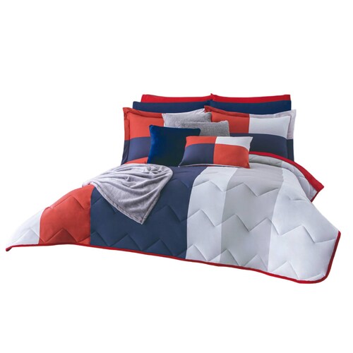 Edredón Matrimonial Navy Ligero Azul Rey Colchas Concord