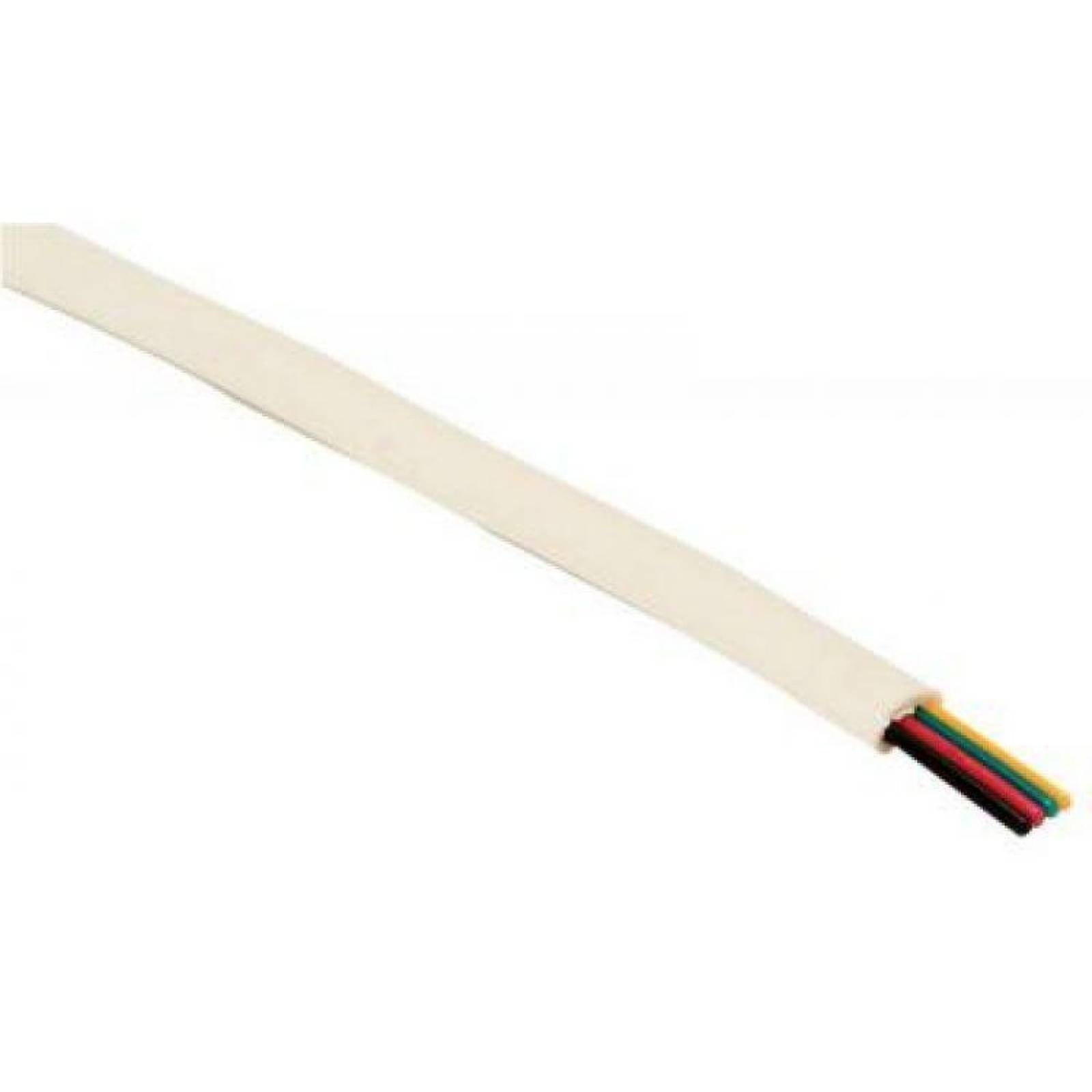 Cable telefónico modular, 4 Vías, 28 AWG, color marfil VTA
