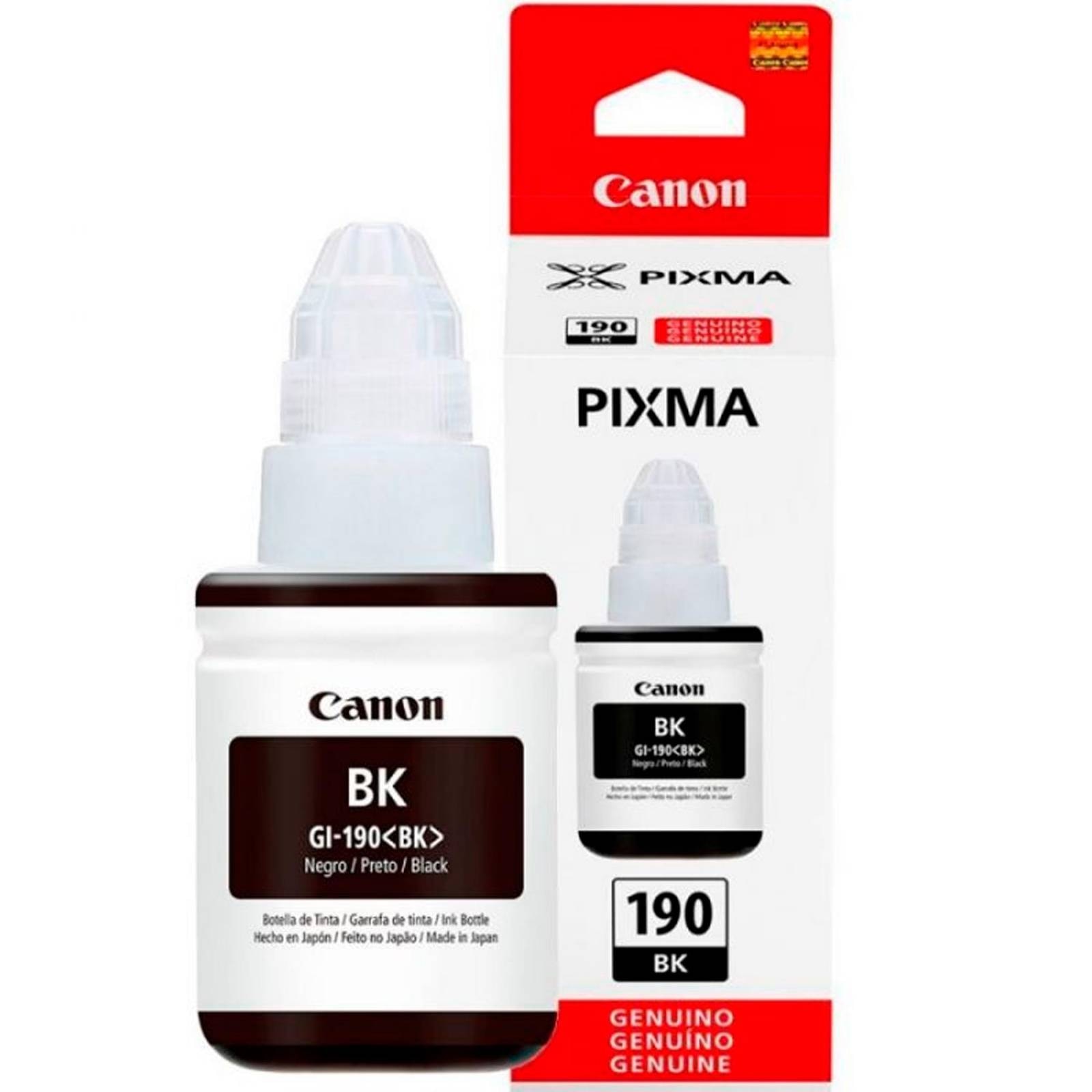 Botella de Tinta CANON PIXMA GI-190BK G1100 G1110 G2100 G2110 G3100 ...
