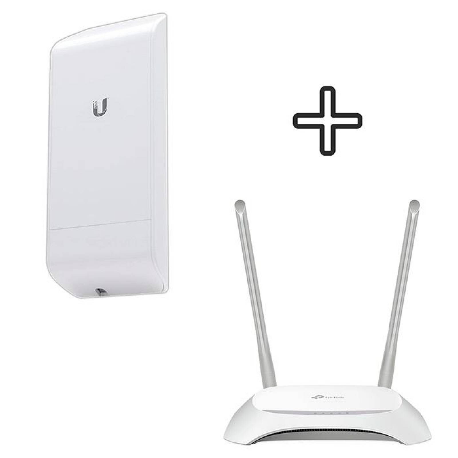 Access point Loco M5 NanoStation 10km + Router Wips 300Mbps