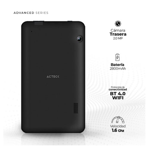 Tablet ACTECK Chill Plus TP470 Quad Core 2GB 16GB Android 12 Negro AC ...