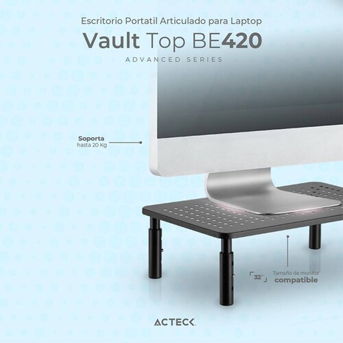 Base Elevadora ACTECK VAULT TOP BE420 para Monitor 32" Ajustable ...