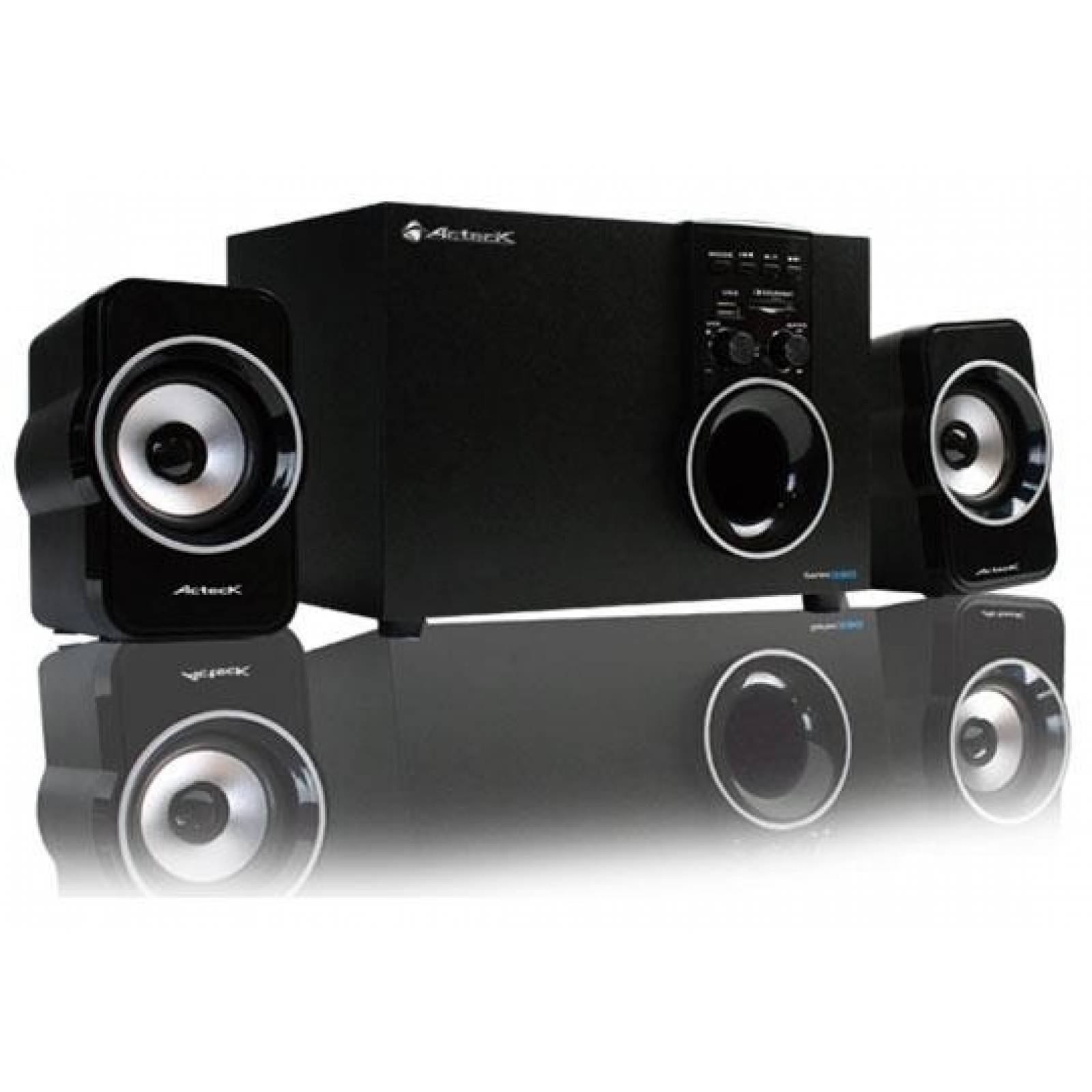 BOCINAS CON SUBWOOFER ACTECK AXF-390 NEGRAS, ALAMBRICO, USB, 2.1 ...