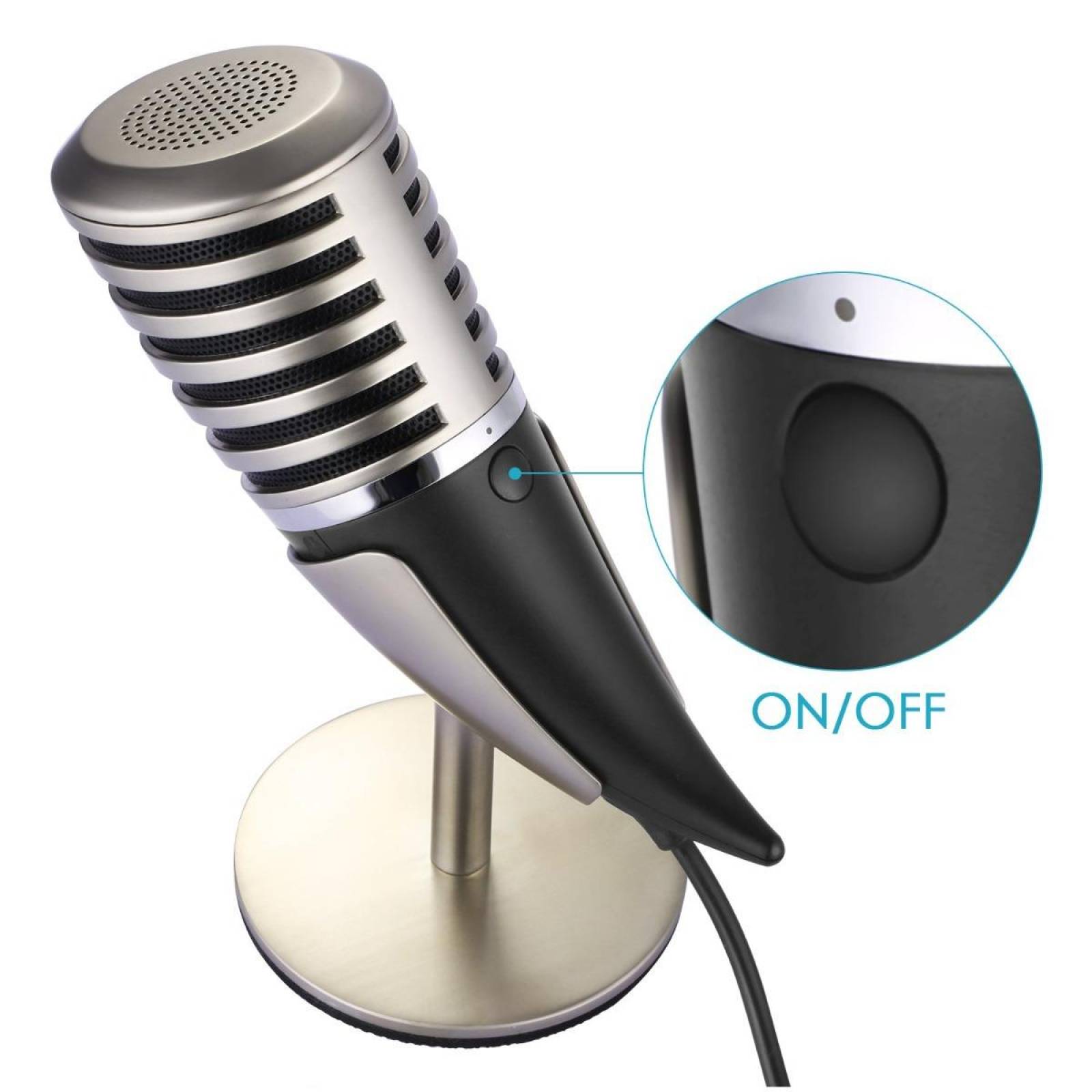 Neewer micrófono de bocina sobremesa con soporte de metal - Sears