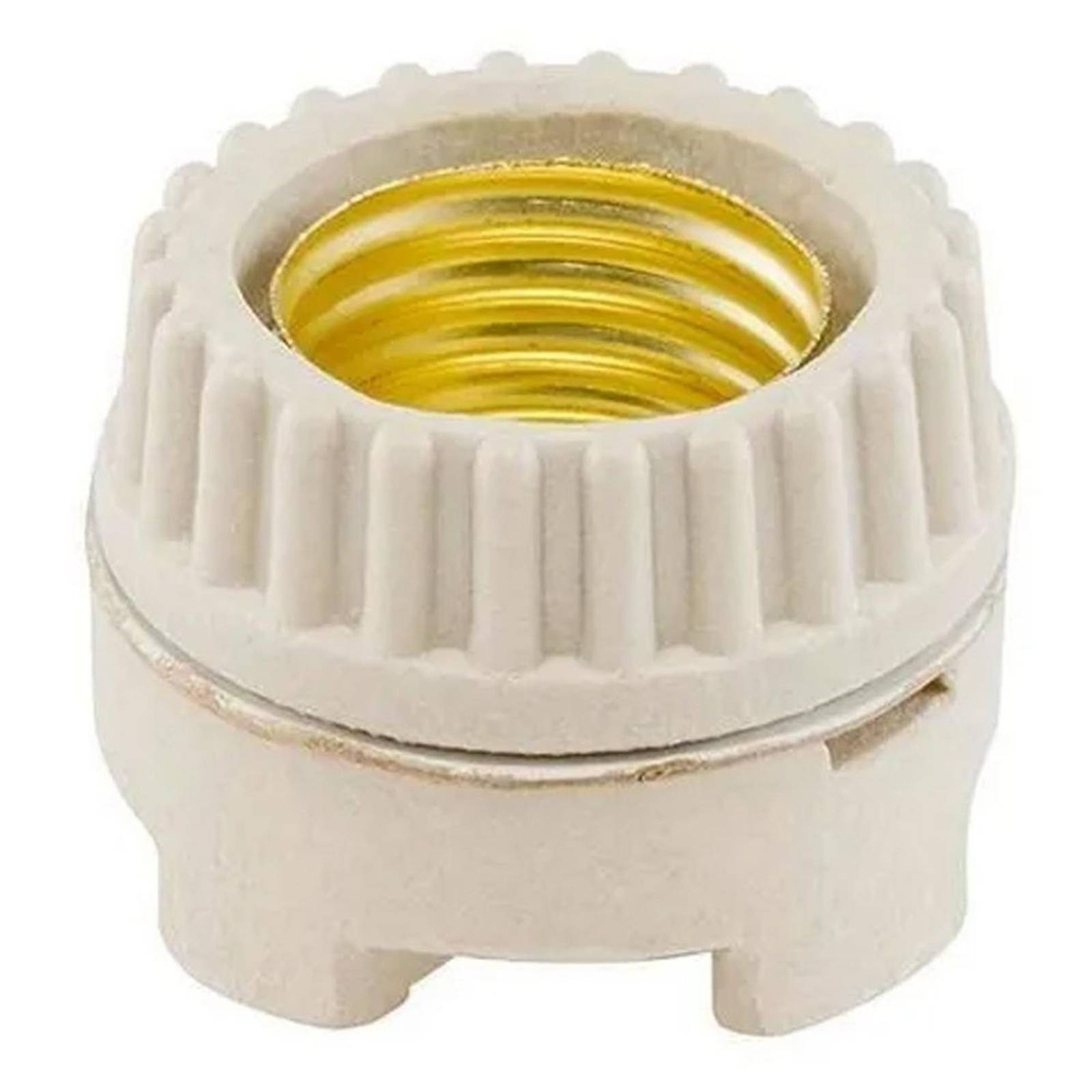Portalámpara de porcelana para anuncio con casquillo de aluminio