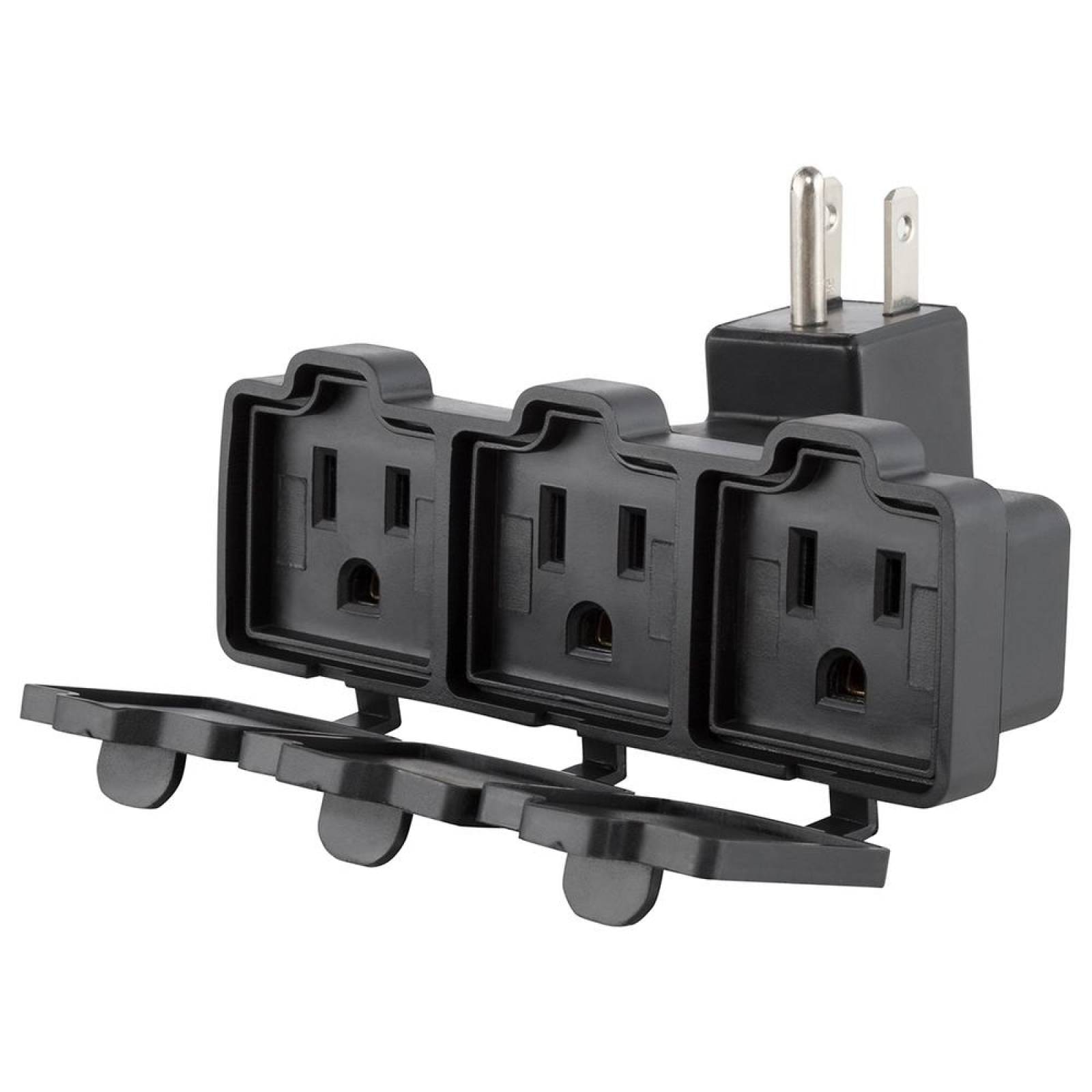 Multicontacto con cubierta 3 entradas