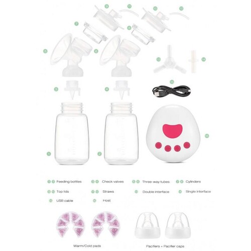 Extractor Eléctrico Doble Inalambrico con Bateria Sacaleche Usb + REGALO