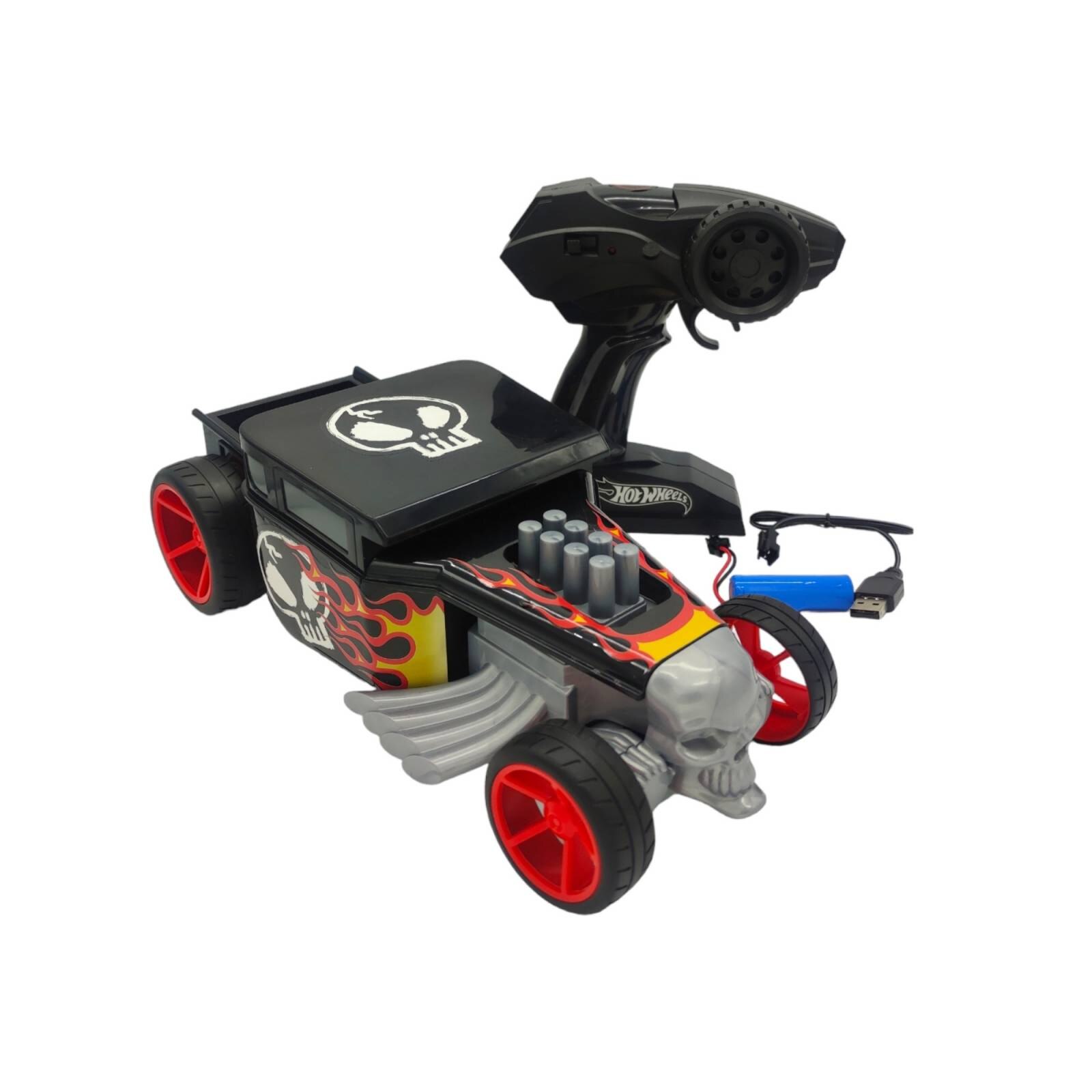 Coche a Control Remoto Hot Wheels 1pz,27cm,recargable,negro - Negro