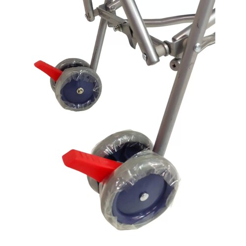 Carriola para Bebe de Baston,Toldo,Cinturon,Compacta,Frenos - Azul