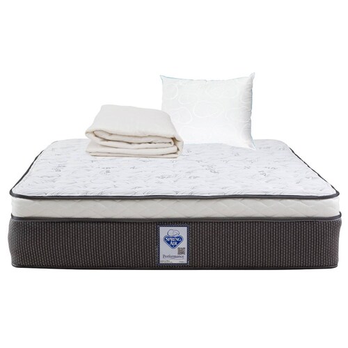 Colchón Spring Air Matrimonial LeMans Con Almohada Oso y Protector