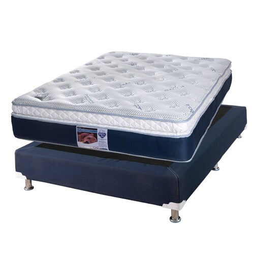 Colchon Individual Spring Air Edition Con Box Azul