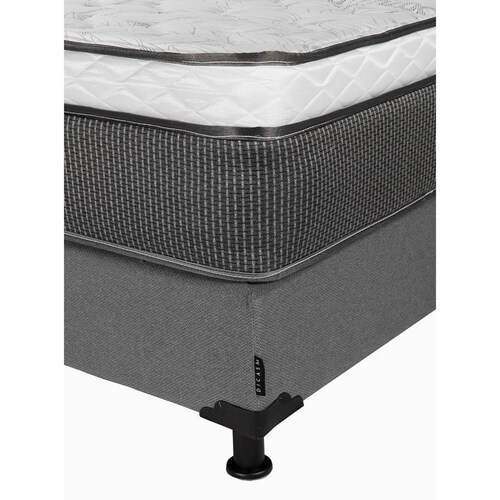 Colchon King Size Spring Air LeMans Con Box Gris y Almohada Oso