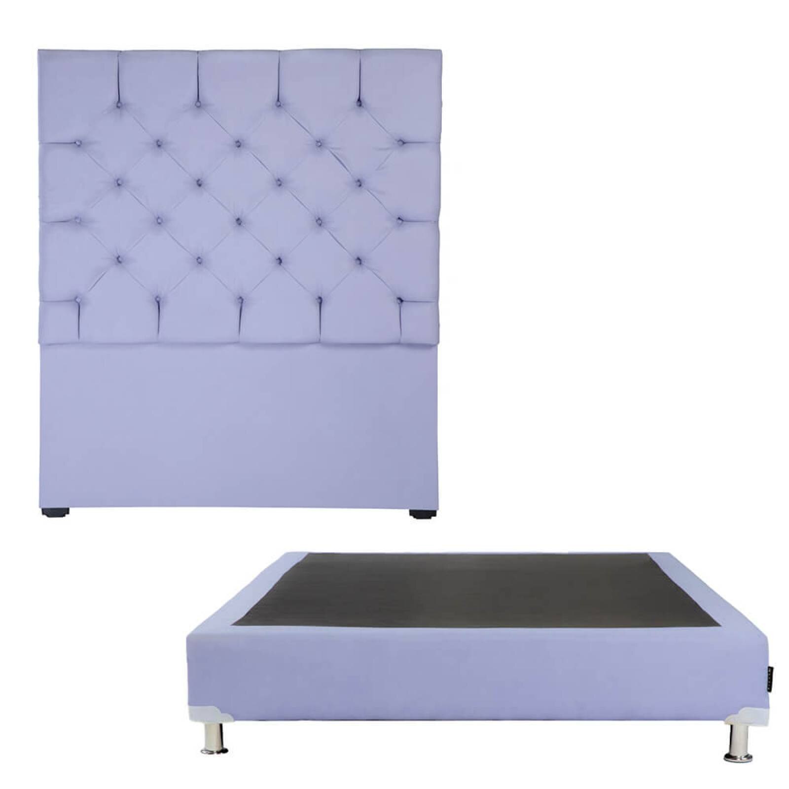 Cabecera Matrimonial Dicasa Capri con Box Lila