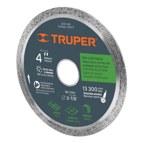 Disco De Diamante Rin Continuo Diámetro 4' Truper