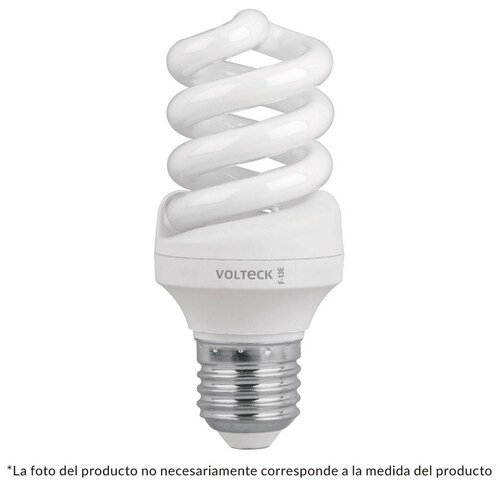 Lámpara 15W, espiral, luz cálida, T4, en blister, Volteck Volteck
