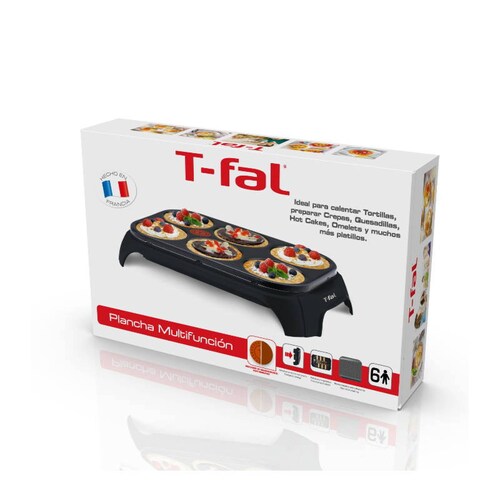 Plancha Multifuncional Crepera Antiadherente 1000 w Tefal PY5598MX