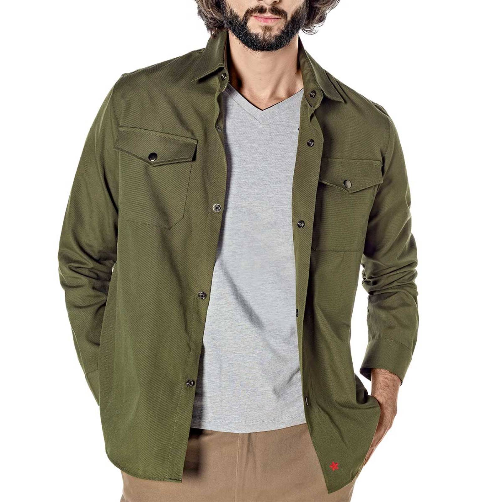 Mora urban Chamarra para hombre verde cdigo 121639D