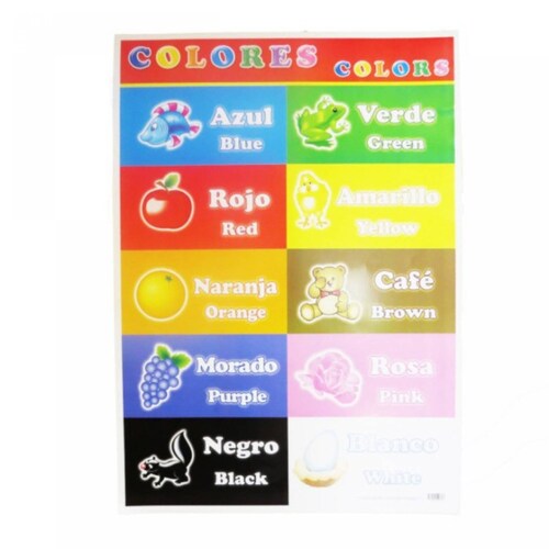 Poster didáctico Grande: Colores (50 x 70 cm)