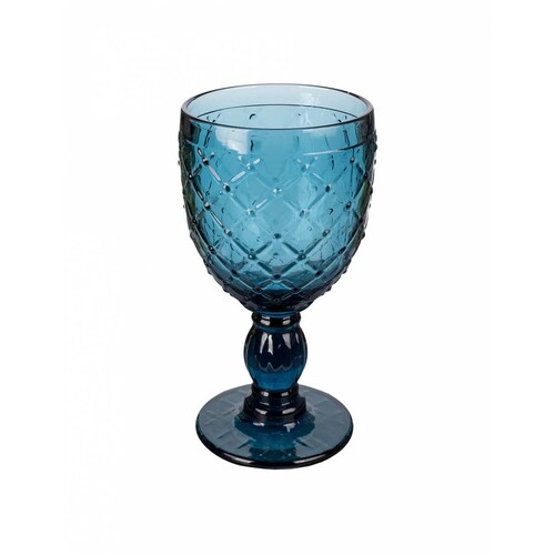 Love & Lemons Copas De Cristal Knitted Azul Set De 4 Piezas 315 ml