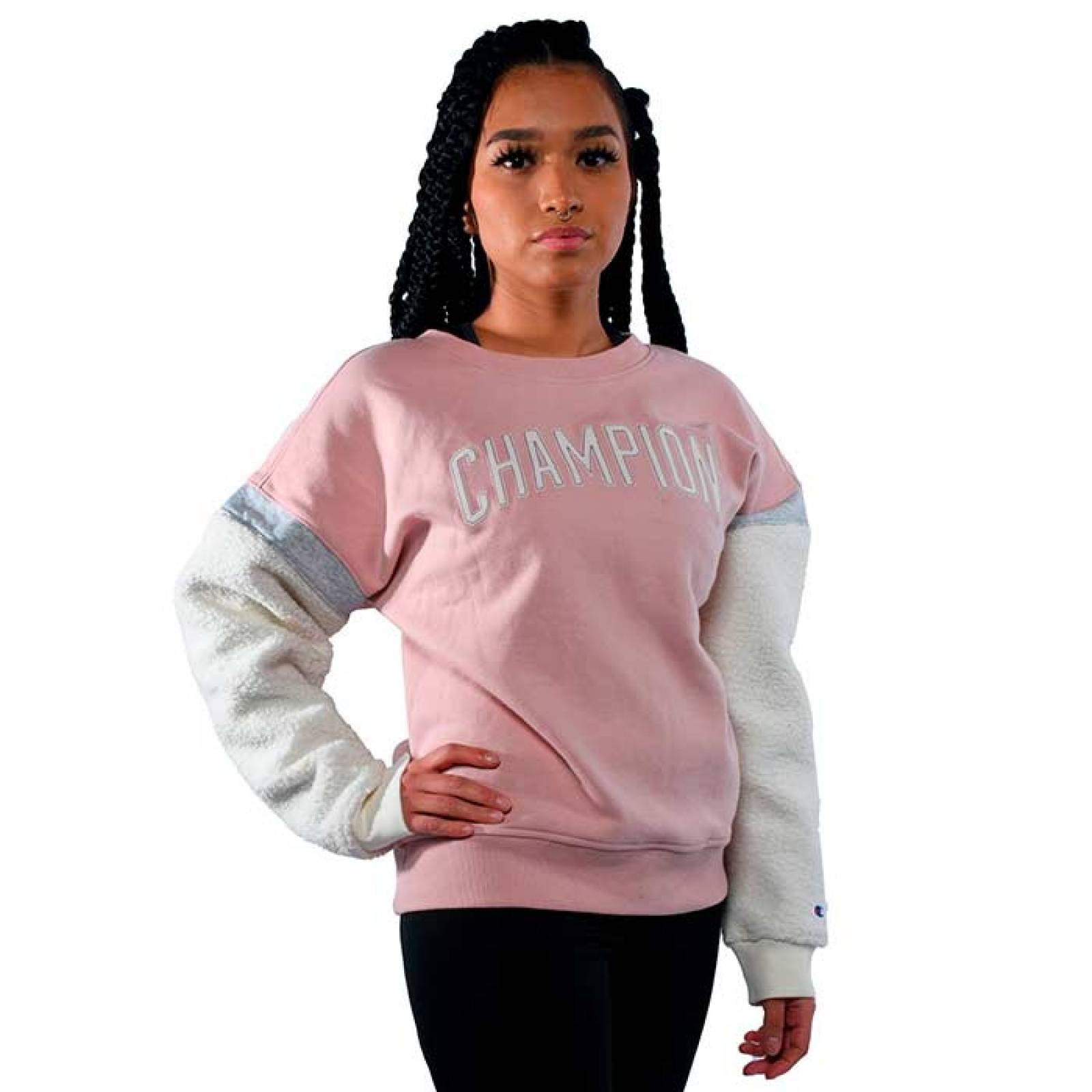 Sudadera Champion Mujer Estilo Retro Rosa W43785502457+4PNK