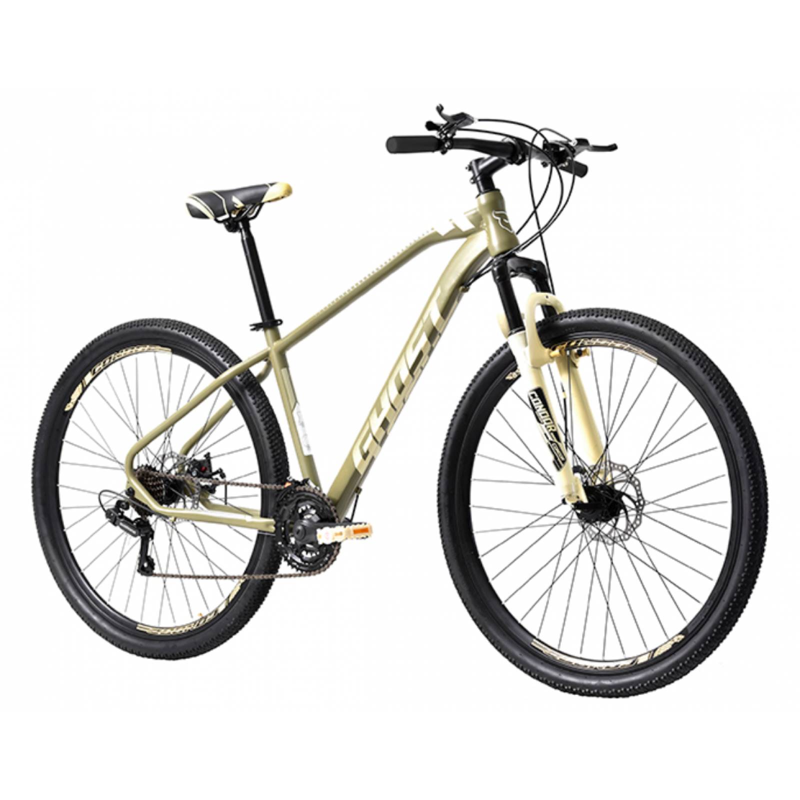 Bicicleta Montaña Ghost Claw R29 21V Shimano Doble Disco Verde Olivo