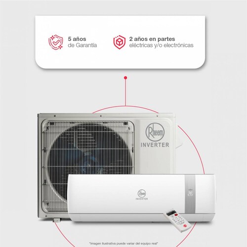 Mini Split Rheem Inverter 12000 BTUS 220 V Frio