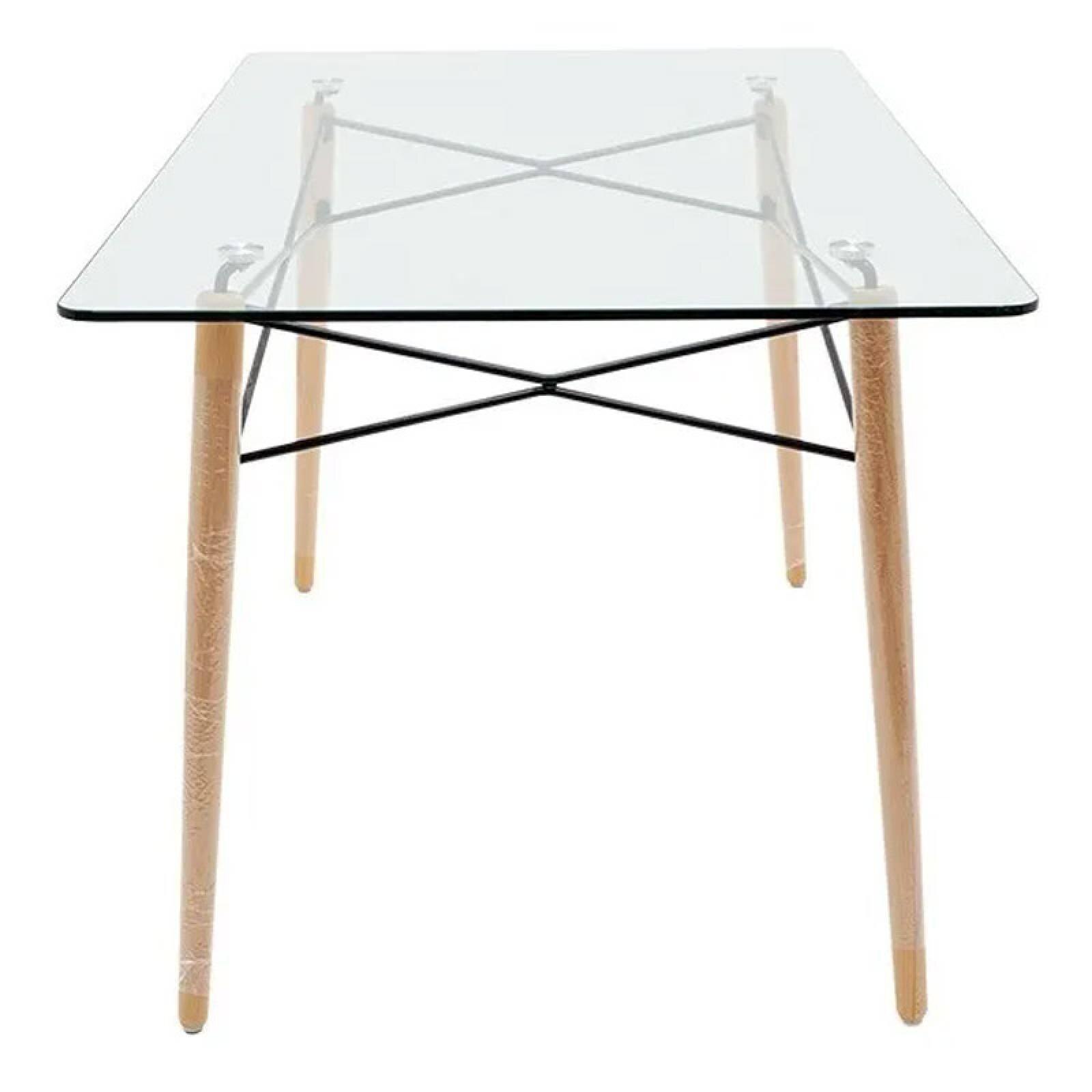 Mesa eames de cristal croswood comedor moderno minimalista vintage cristal - Sears