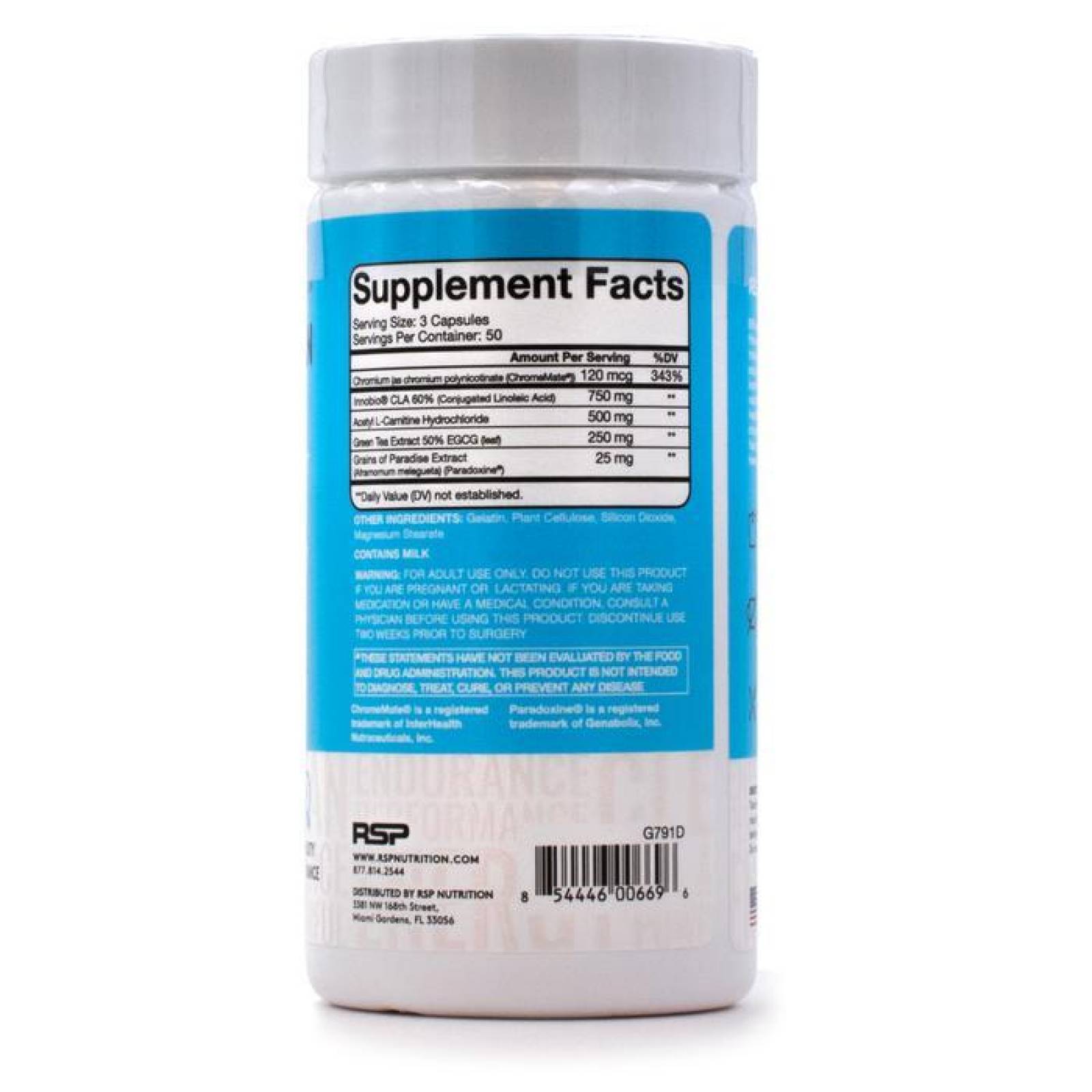 Pre entrenamiento Rsp Nutrition Quadralean 150 Cápsulas