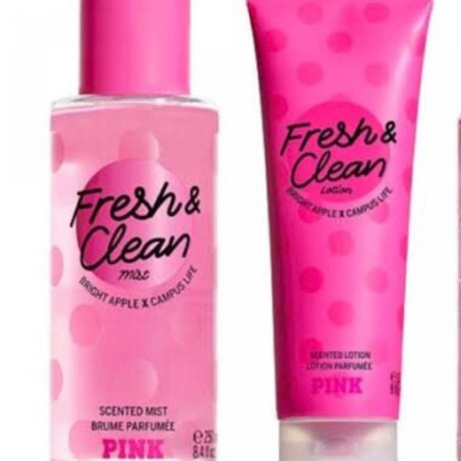 Set Loción y Crema Pink Fresh & Clean 75 ml c/u