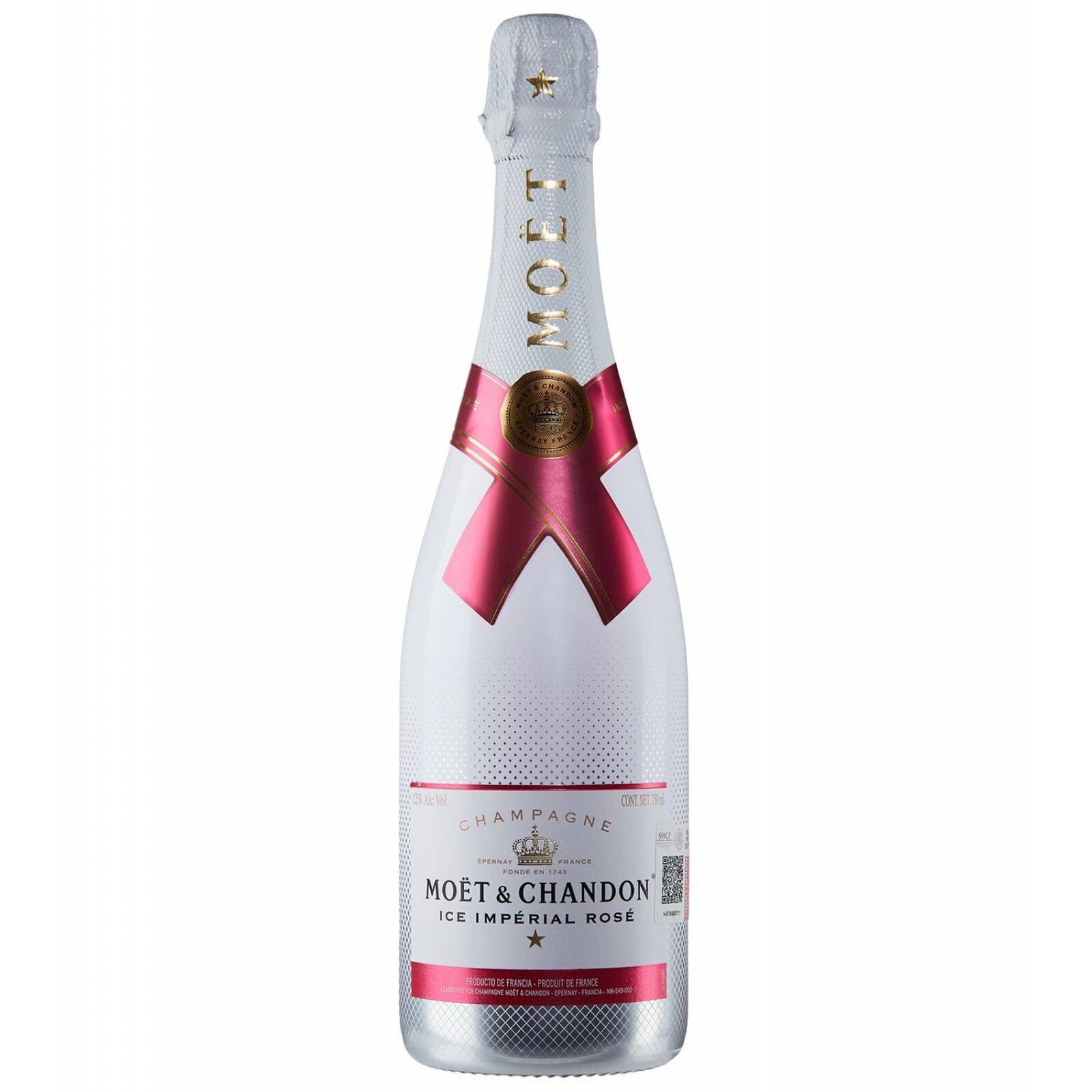 Caja de 6 Champagne Moet Chandon Ice Imperial Rose 750 ml