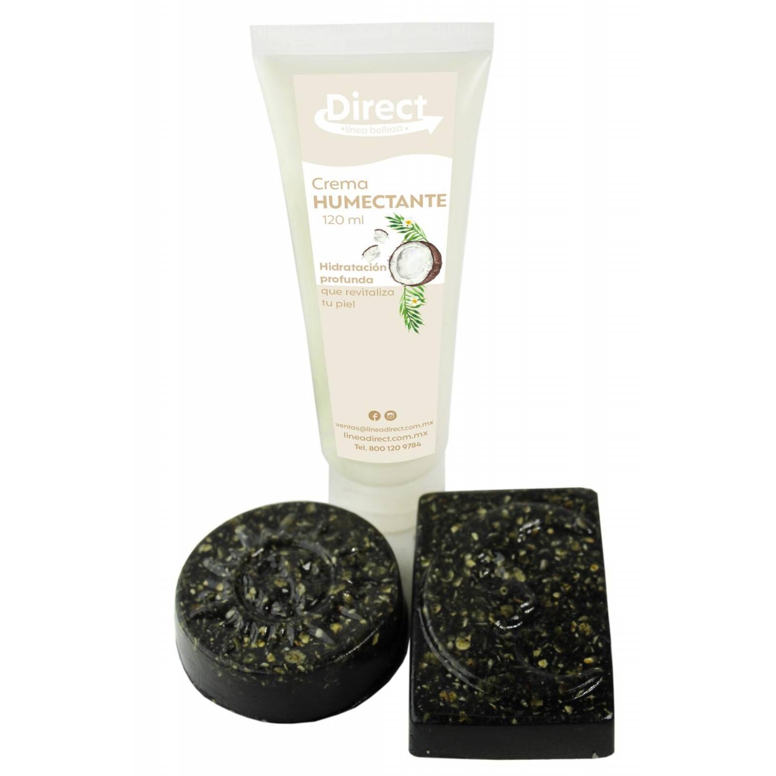 Kit Humecante Direct Crema humectante Rosa Mosqueta y 2 Jabones