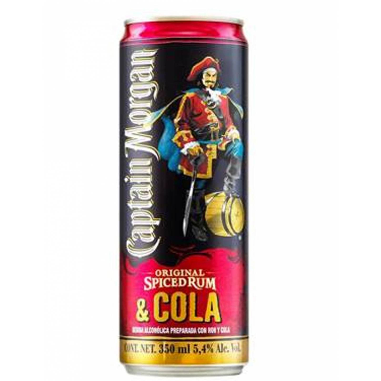 Ron Capitan Morgan/Cola Lt 350 ml