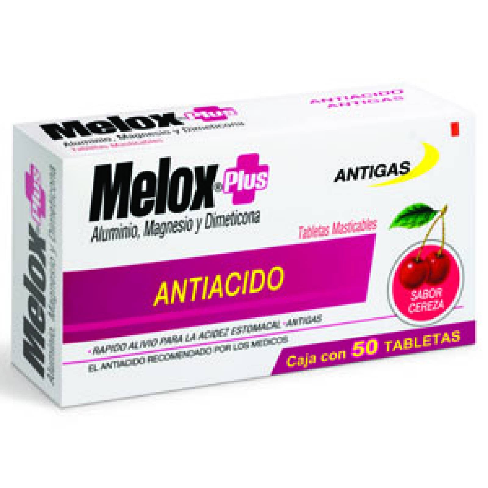 MELOX PLUS TABLETAS SABOR CEREZA C50