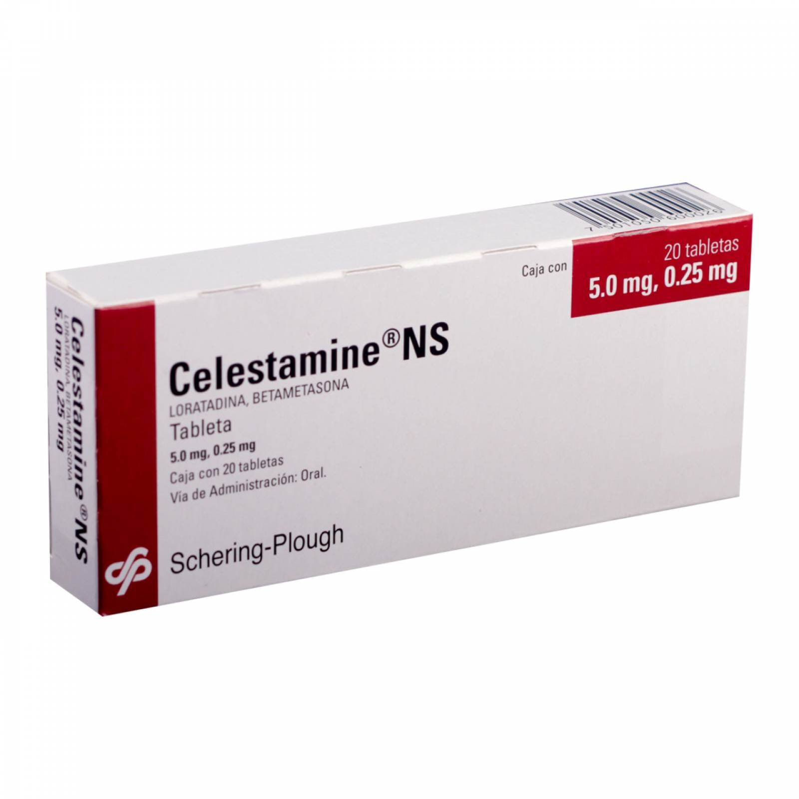 CELESTAMINE NS 5MG/0.25MG CAJA CON 20 TABLETAS
